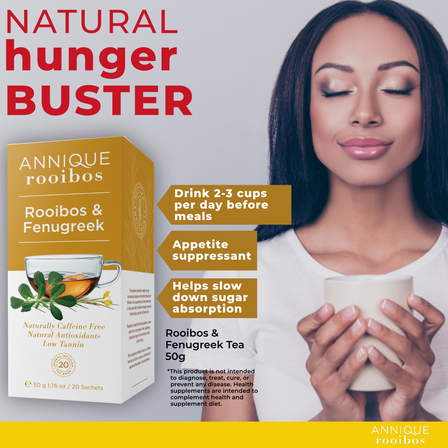 Annique Rooibos. Annique Rooibos & Fenugreek Tea 50g